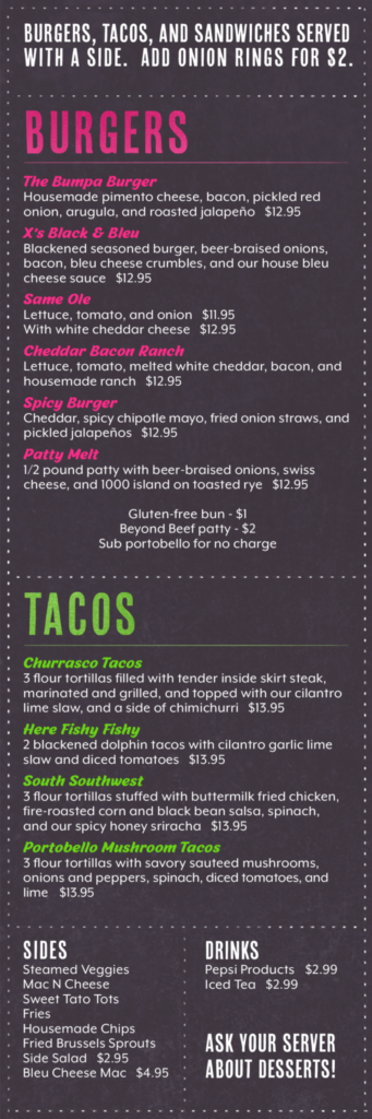 Menu – Wednesday – Bumpas Local 349